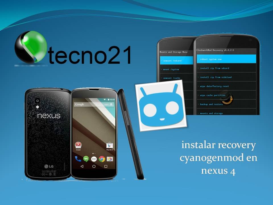 instalar recovery cyanogenmod en nexus 4 - YouTube