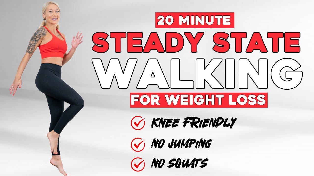 20 Min Steady State Cardio For Weight Loss Knee Friendly No Jumping ...
