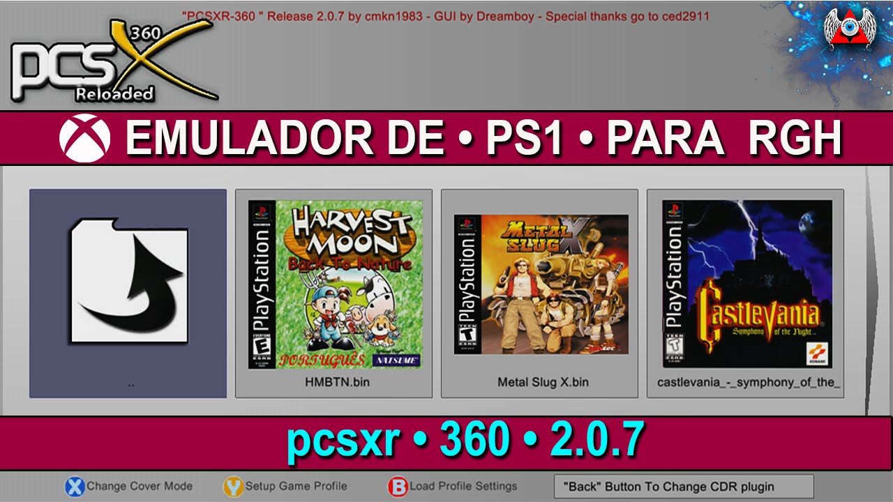 Como instalar Emulador de PS1 • [ pcsxr_360_2.0.7 ] • No Xbox RGH - YouTube