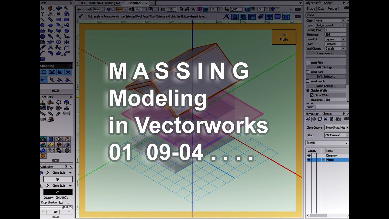 Massing Modeling in Vectorworks - YouTube