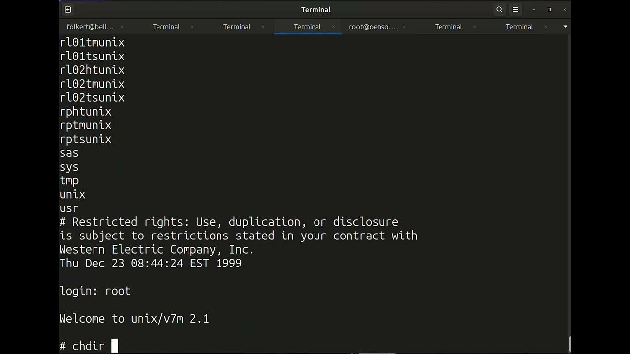KEK running UNIX 7 - YouTube