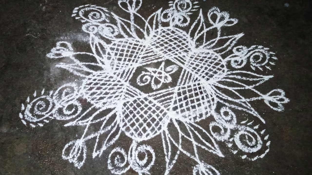 dialy ware muggu with simple design muggu in rangoli muggulu - YouTube