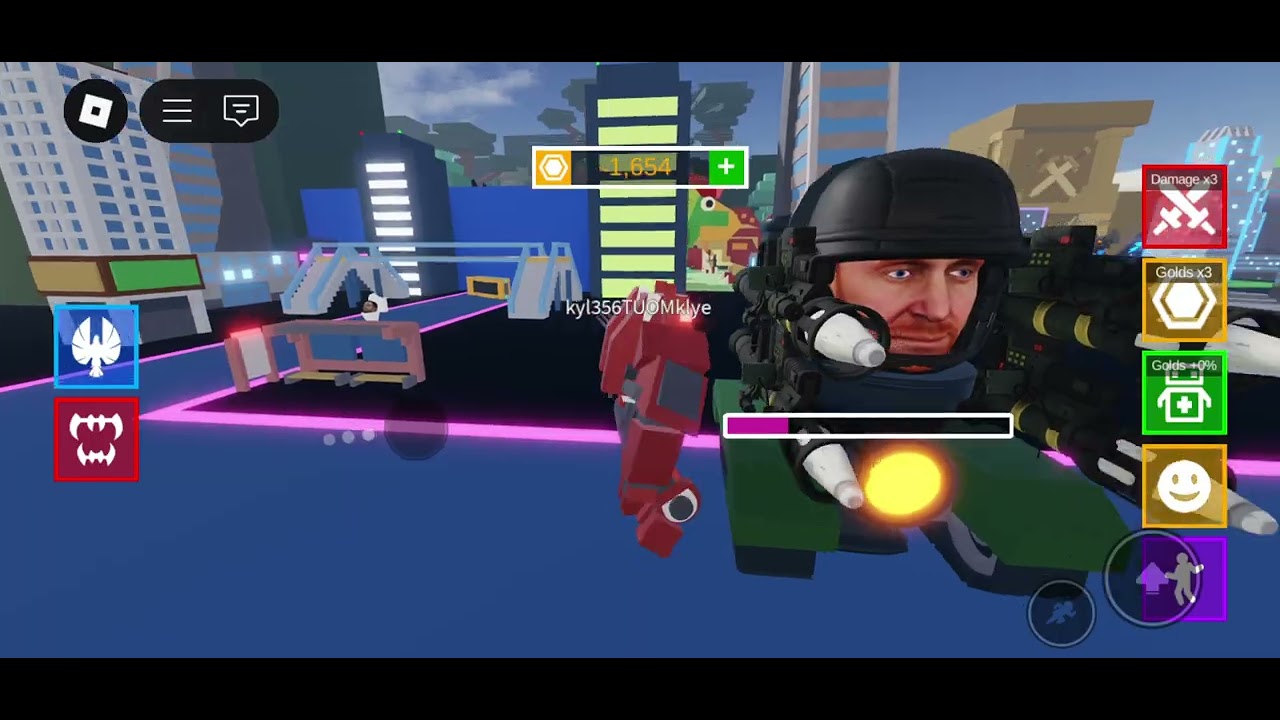 Bruce and kyle playing 🤖 robot war[244] on roblox its fun for kids ...