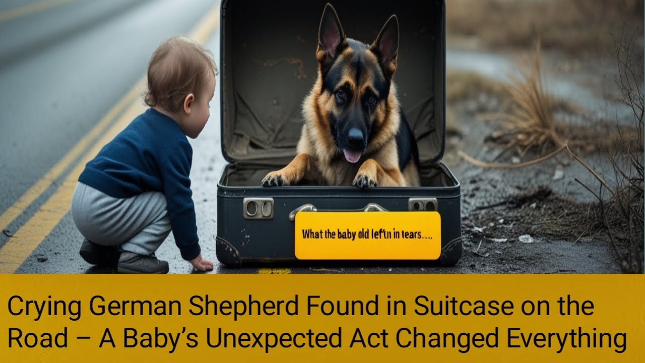 Crying German Shepherd Found in Suitcase on the Road – A Baby’s ...
