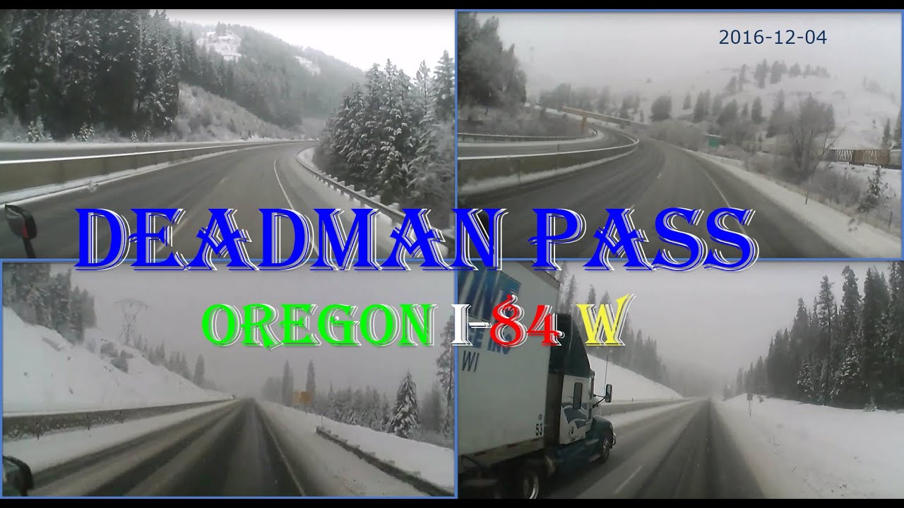 Oregon I-84 W, Deadman Pass on 2016-12-04. Breathtaking snow festival ...