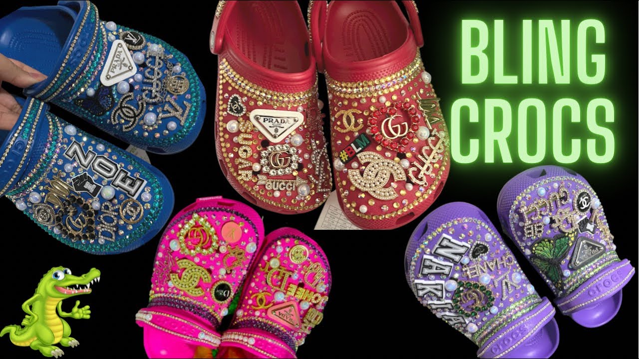 How to bling crocs!!!!! - YouTube