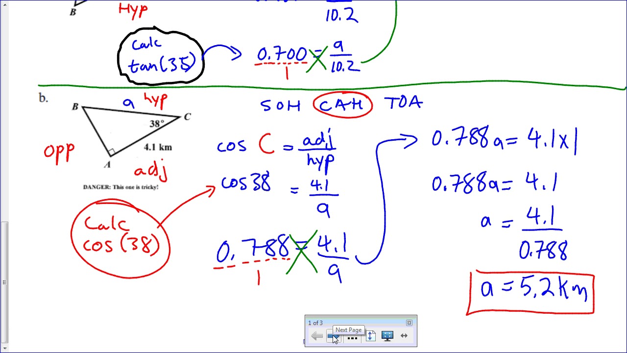 MBF3C 1 1 Revisit Primary Trig Ratios - YouTube