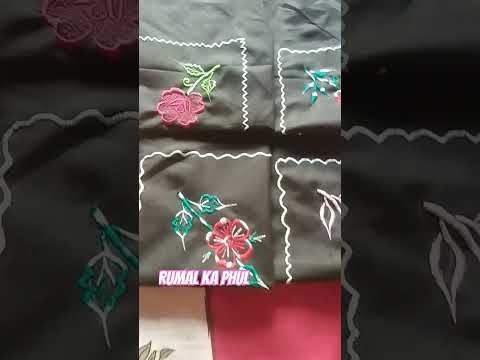 Rumal ka phul 🌹 beautiful design 🌹 embroidery design 🌹 - YouTube
