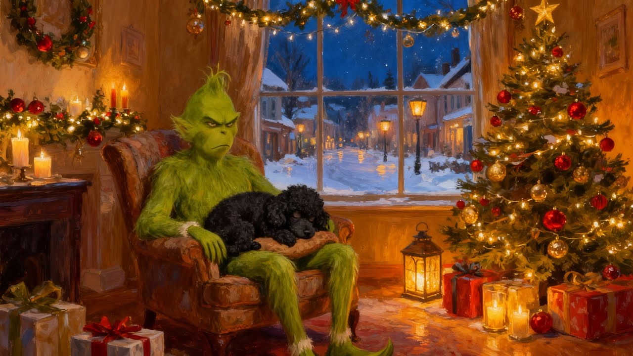 Happy Christmas Jazz 🎷 Bob & the Grinch | Cozy TV Screensaver for ...