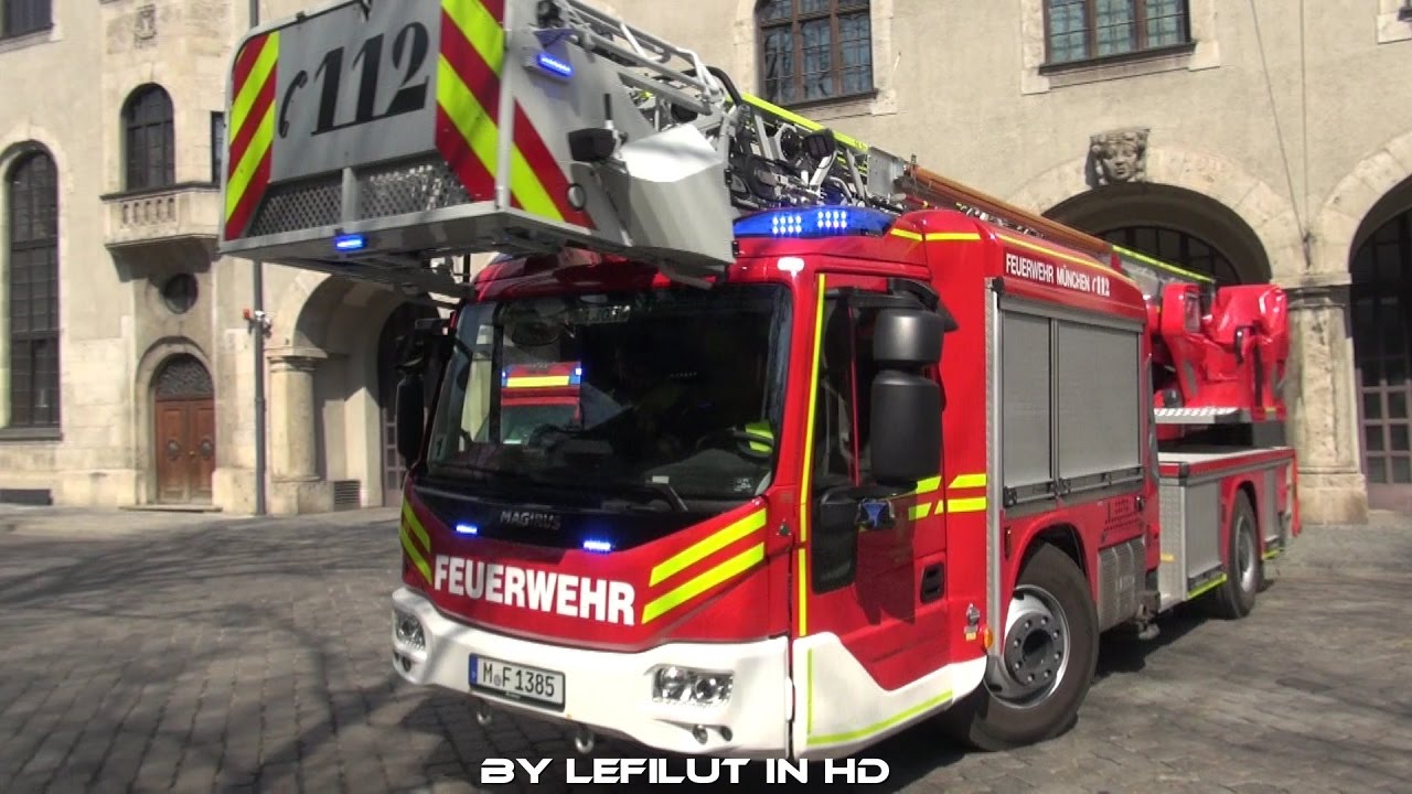 [AUSRÜCKEN MIT GLOCKENGELÄUT] "Leichenzug" FW 1 BF München - YouTube