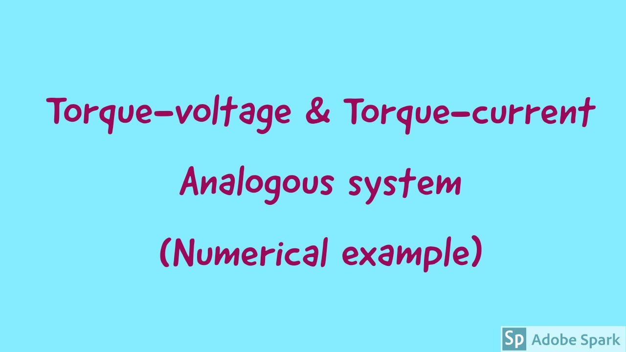 #Torque#Voltage#Torque#Current#Analogy ||Torque-Voltage & Torque ...