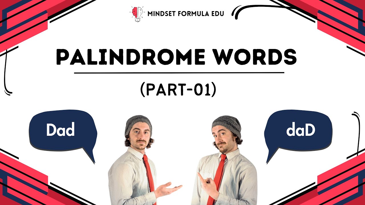 Palindrome Words Part 01 English Practice English Development Lesson 005 Youtube