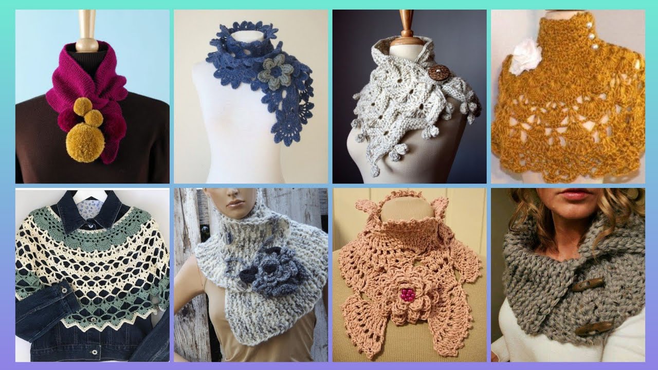 Impressive Elegant outstanding crochet pattern of handmade neck scraft ...