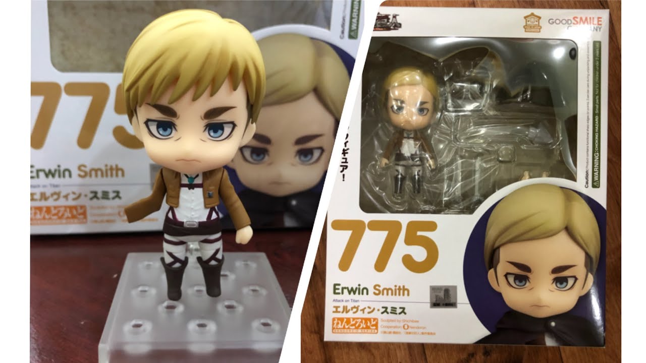 Attack On Titan Commander Erwin Smith Nendoroid unboxing #38 - YouTube