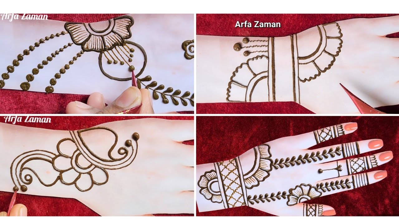 New Year Special 2024 Easy Mehndi Design Trick For Beginners- Simple ...