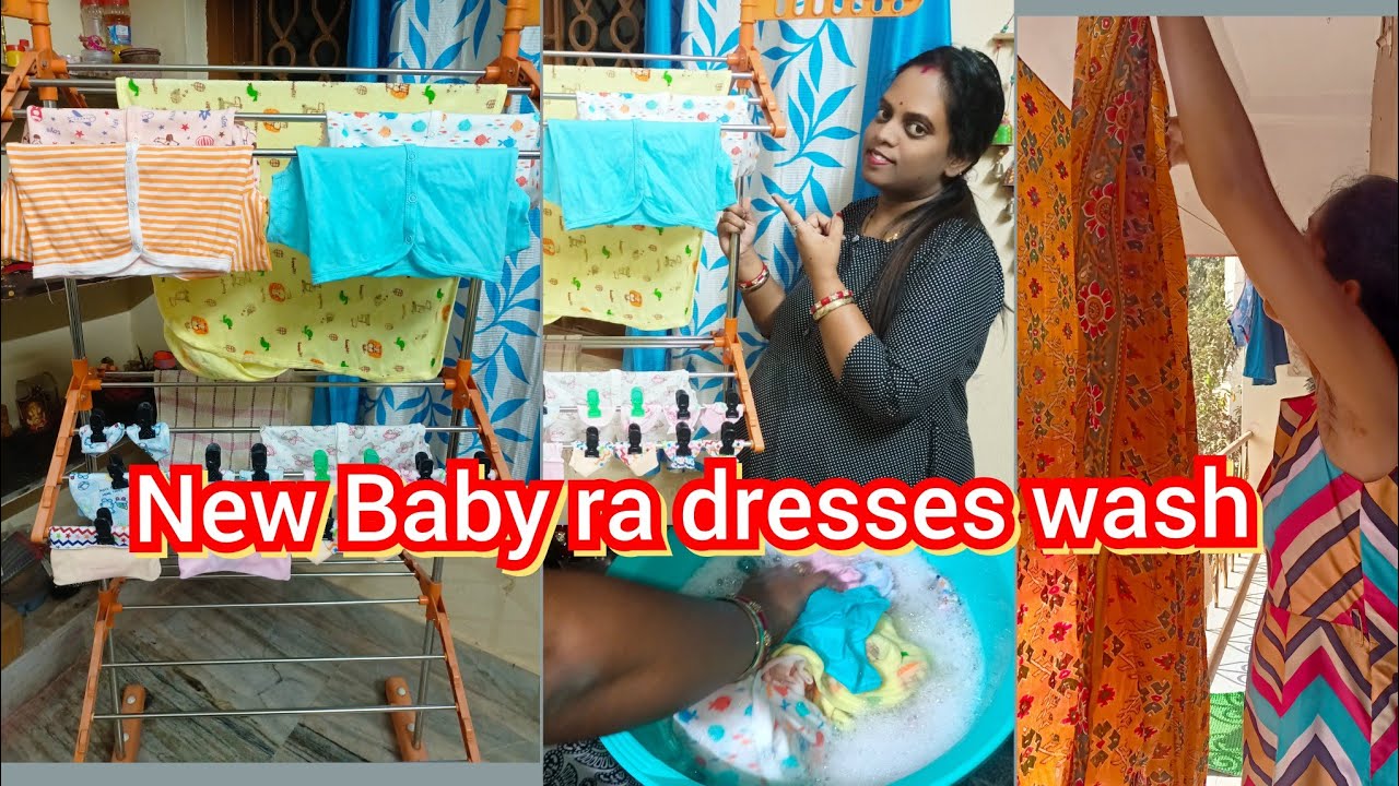 New baby ra dresses aau kapada dhoidhai ready karideli 🥰.How to wash ...