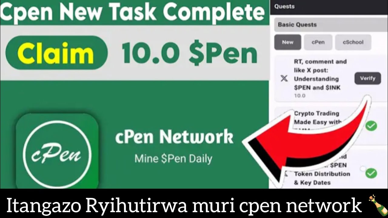 cPen Network New Update | cPen Network $PEN Switch to $INK | cPen X task| cPen New Update - YouTube
