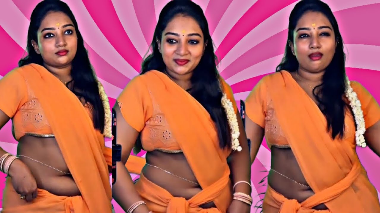 Surya prabha in orange saree - YouTube