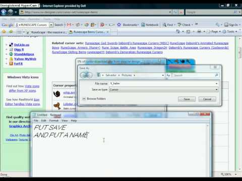 how to put a runescape cursor - YouTube