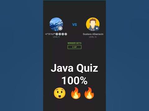 Java Quiz, I got 100% Challenged Opponent in solo learn #java - YouTube