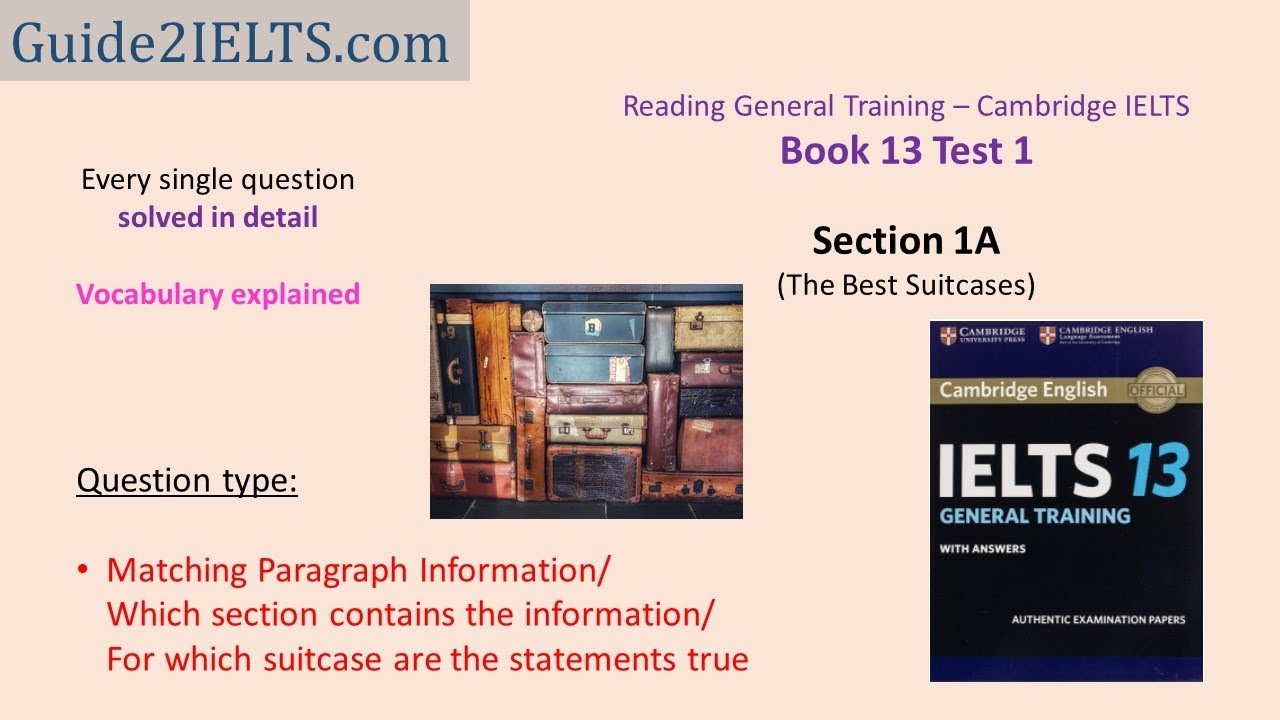 Matching paragraph information--IELTS Reading General (Solved in detail ...
