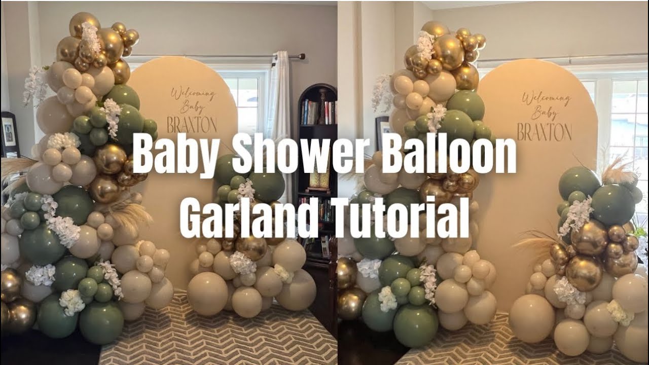 Baby Shower Balloon Arch Tutorial | DIY | How To | Set up with me - YouTube