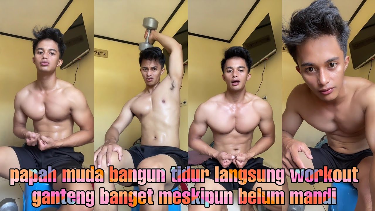 papah muda bangun tidur langsung workout ganteng banget meskipun belum ...