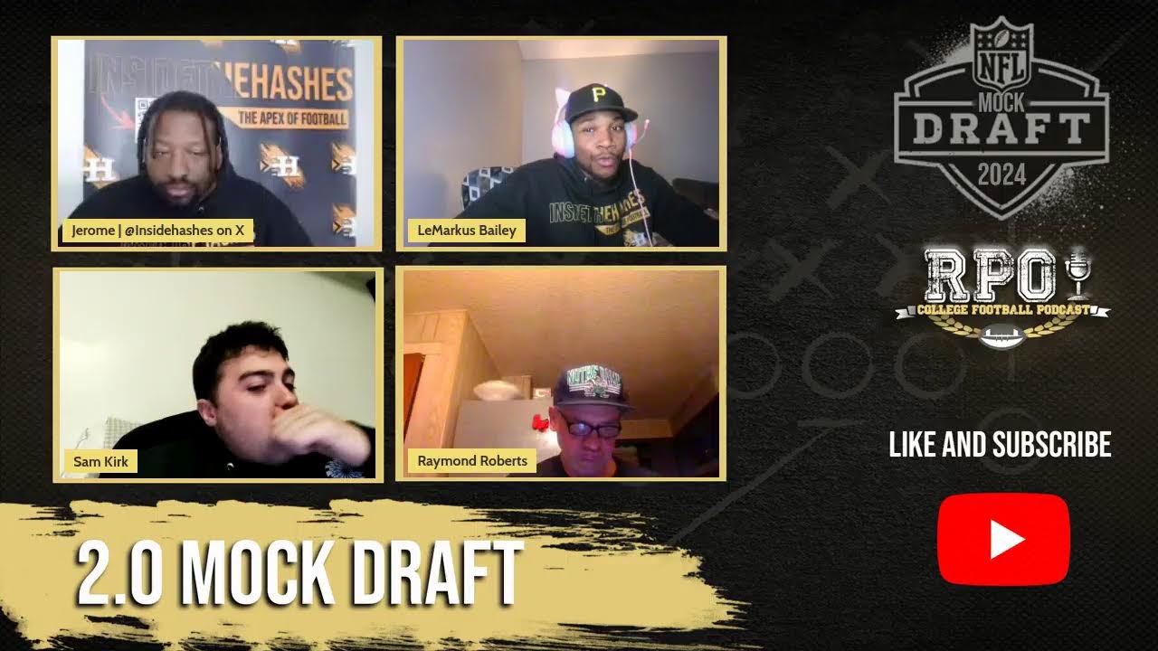 Mock Draft 2.0 || 4-man draft || The RPO College Football Podcast - YouTube