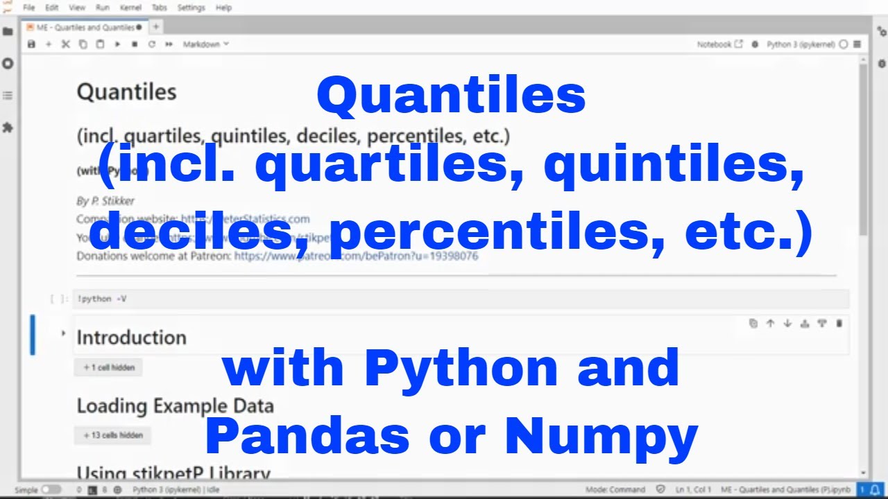 Python - Quantiles and Quartiles - YouTube