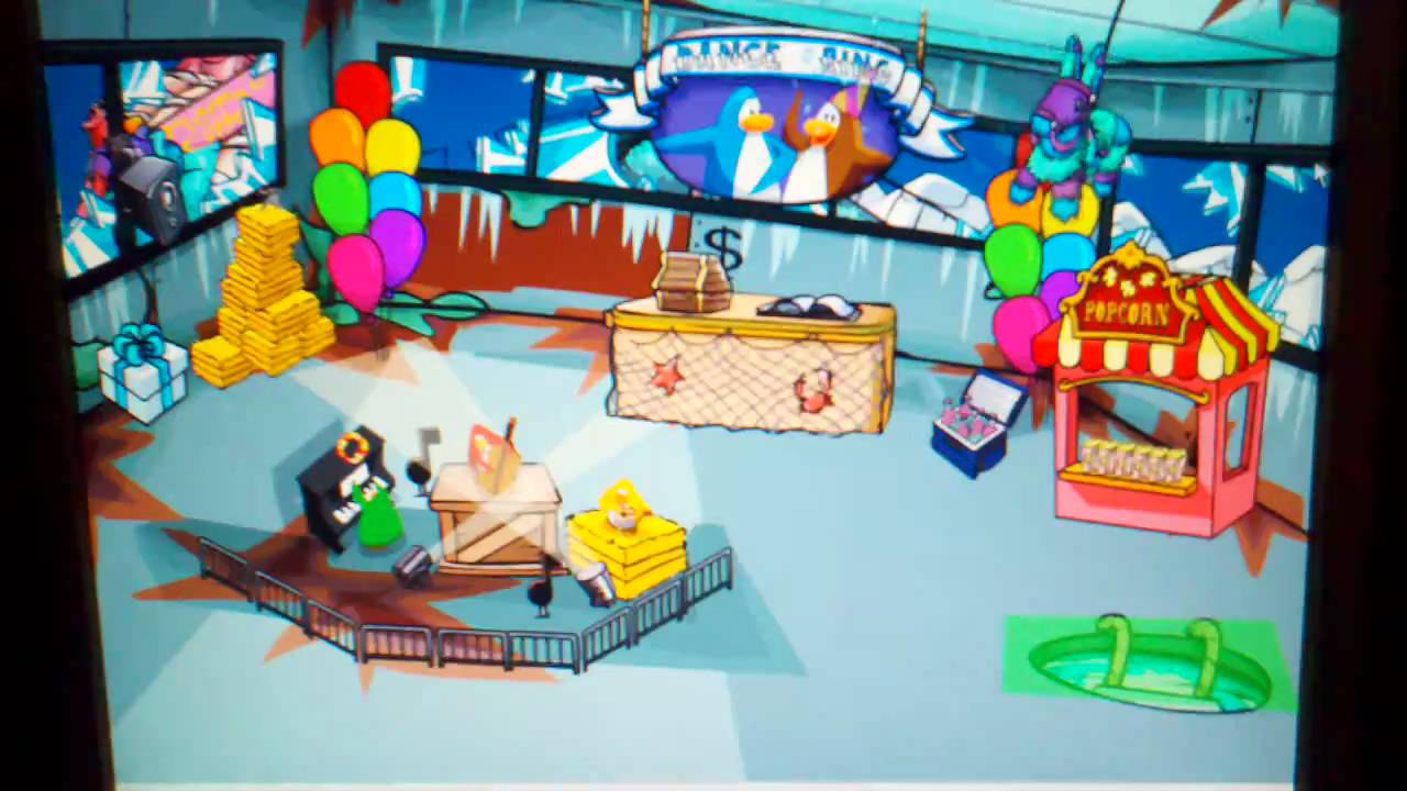 Custom club penguin room - YouTube