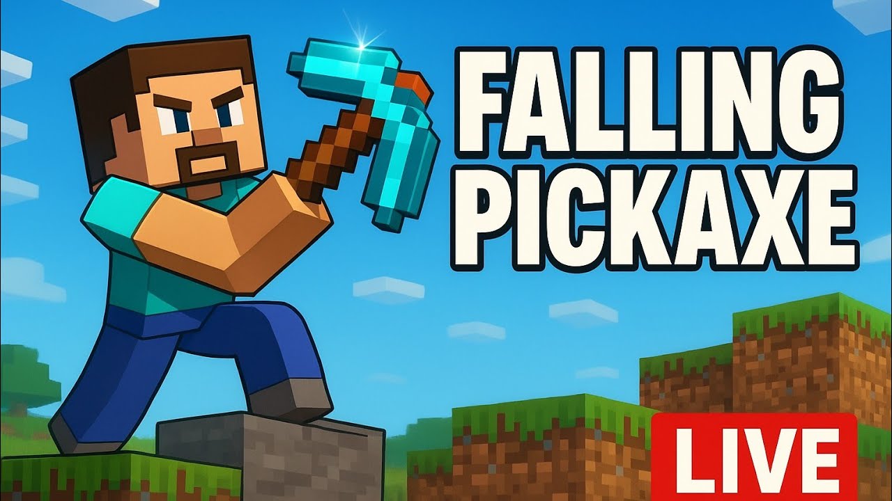 “The Most INSANE Falling Pickaxe Challenge Ever! 💎 | Minecraft Live ...