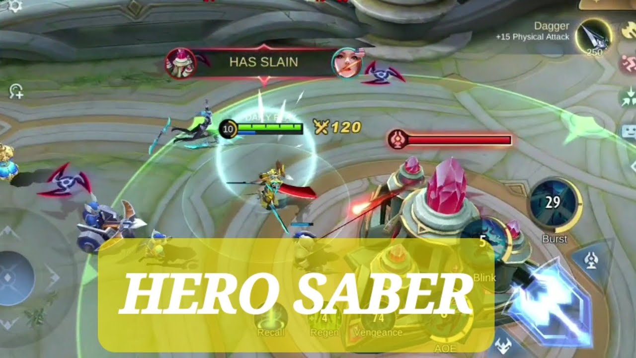 SABER MLBB STRONG HERO. - YouTube