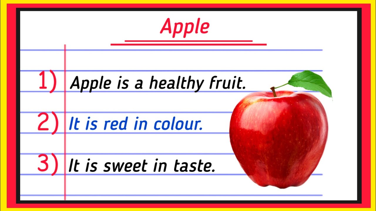 10 Lines on Apple in English || Essay on Apple in English || Paragraph ...