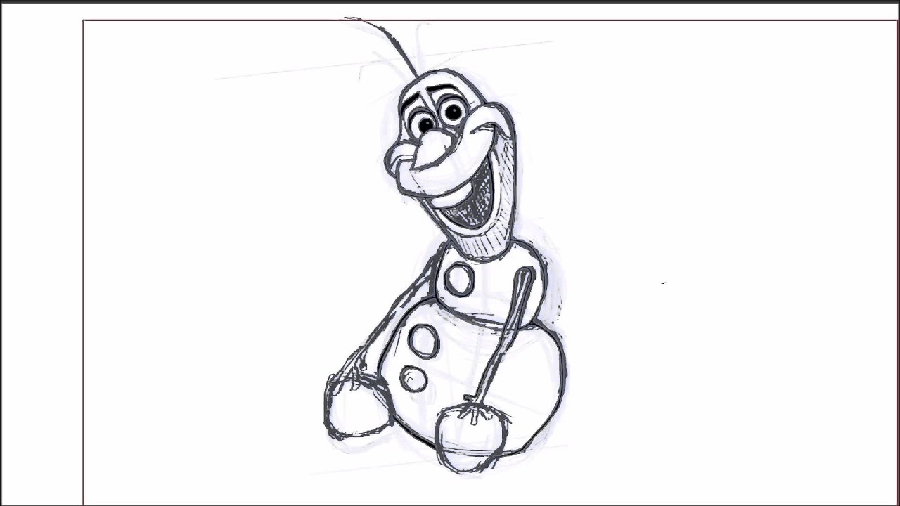 Olaf Clip Art Black And White