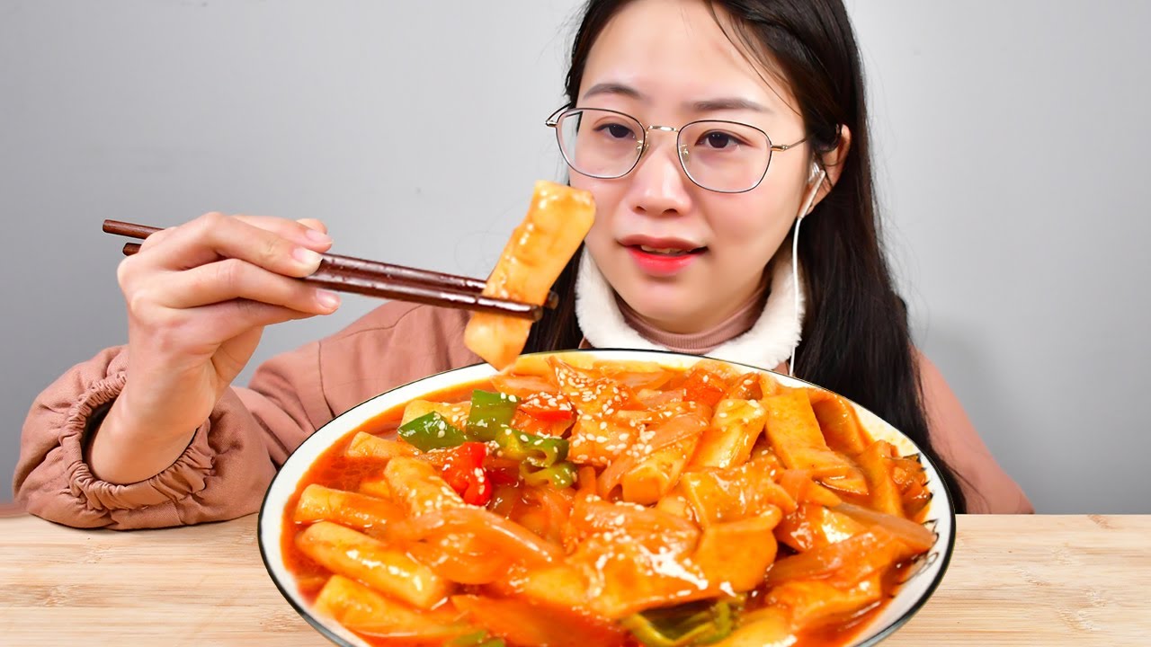 ASMR Eating Things Sticky Rice Cake Sounds(No Talking), Mukbang Rice ...