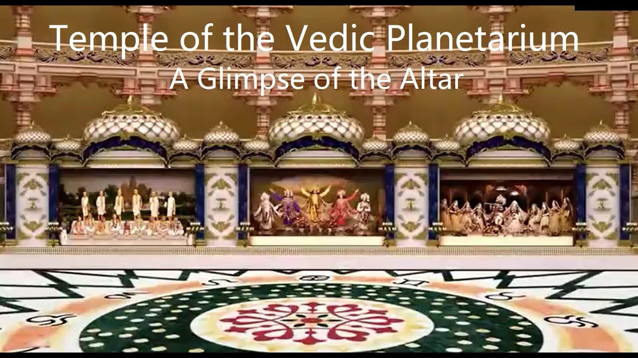 Temple of the Vedic Planetarium - A Glimpse of the Altar - YouTube