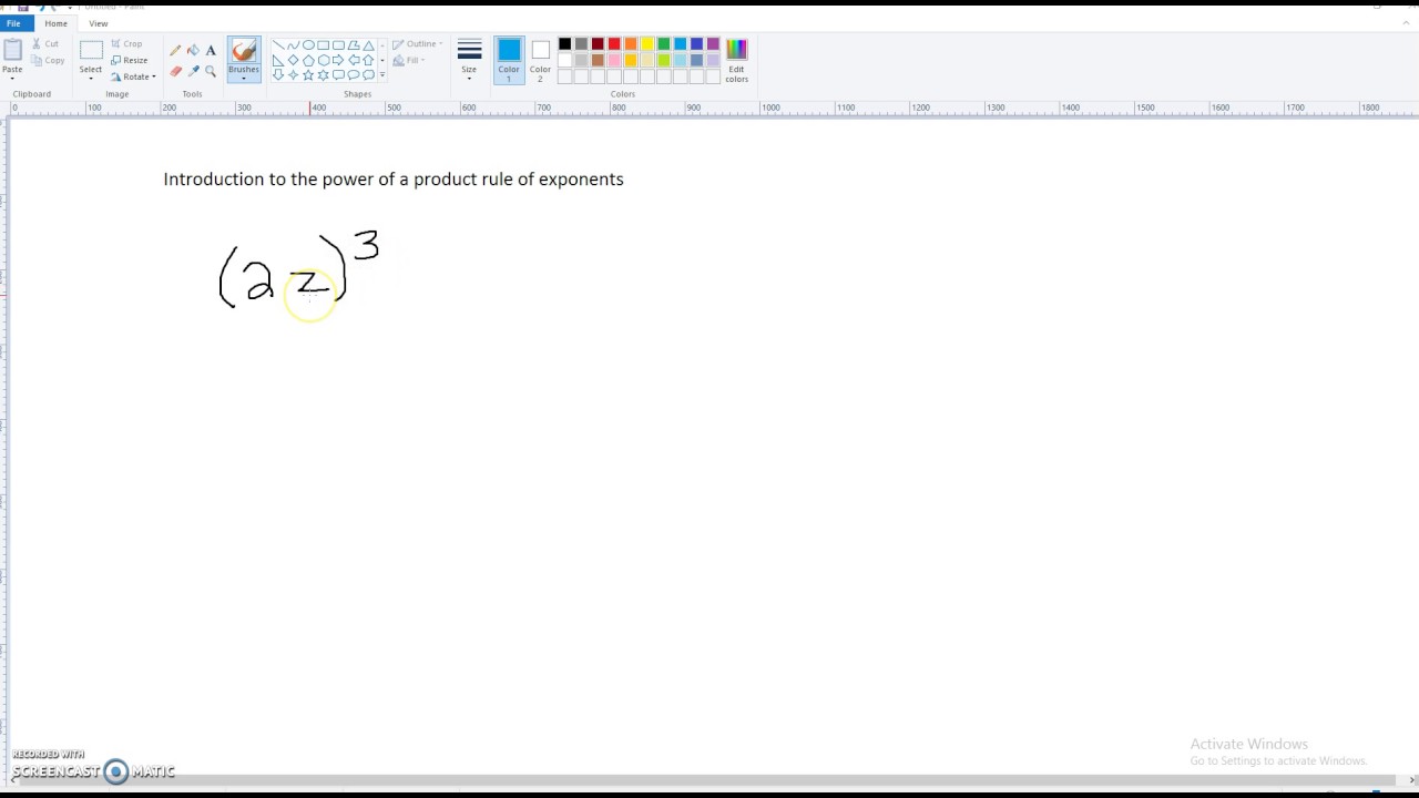 Introduction to the power of a product rule of exponents - YouTube