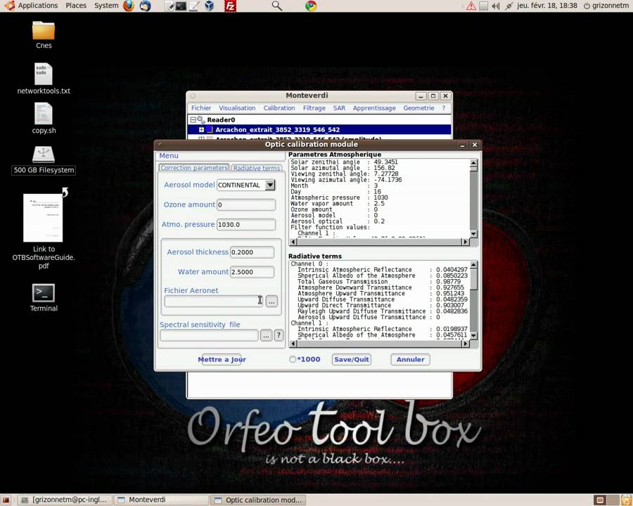 Orfeo Toolbox (OTB) - Monteverdi - Calibration Optique - YouTube