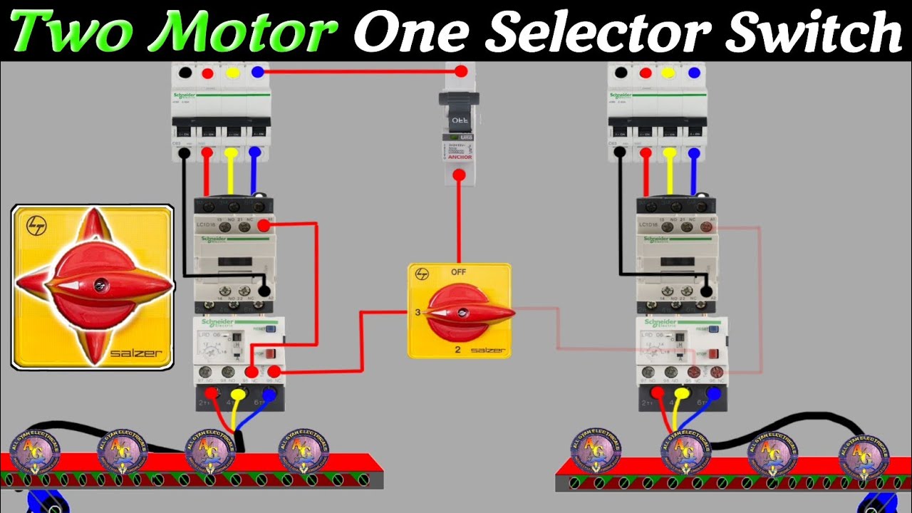 Easy Motor Control with Selector switch @AllGyanElectrical # ...