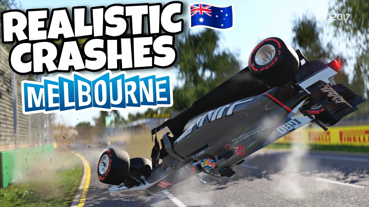 REALISTIC F1 CRASHES AUSTRALIAN GP! - YouTube