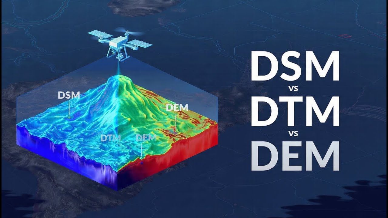 DSM vs DTM vs DEM Explained - Digital Elevation Models Made Easy - YouTube