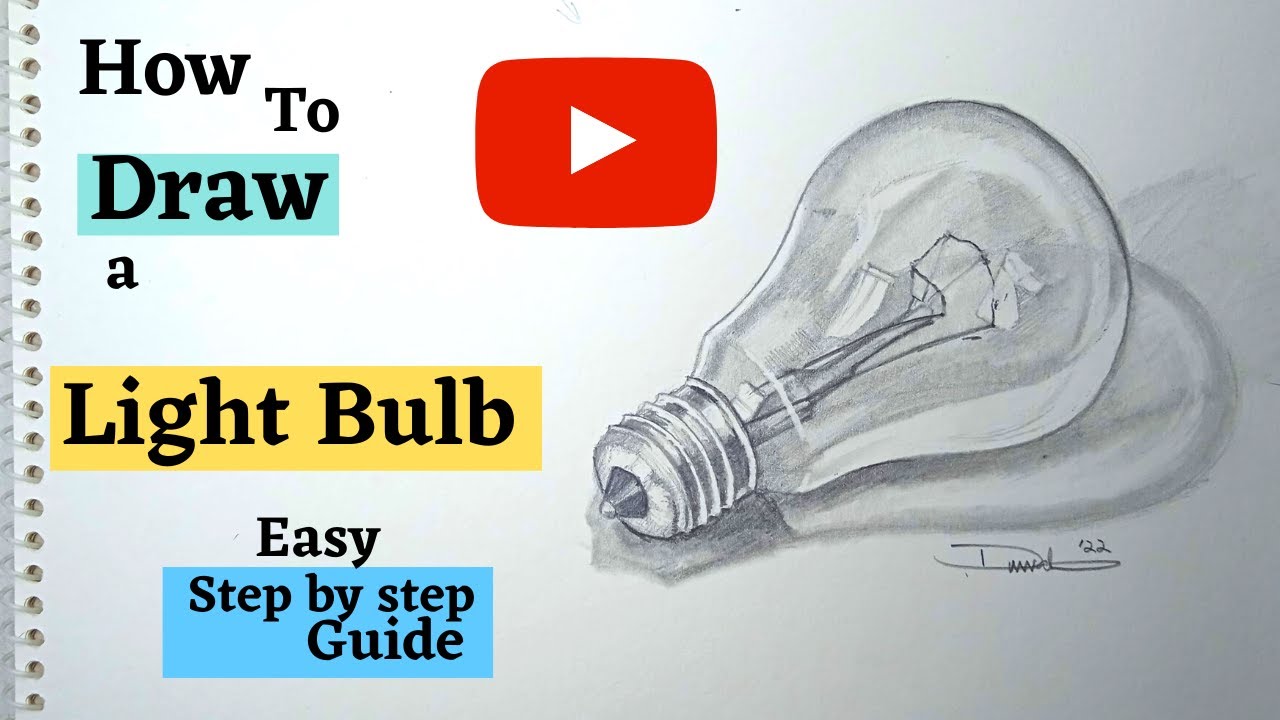 How to Draw a Light Bulb - YouTube