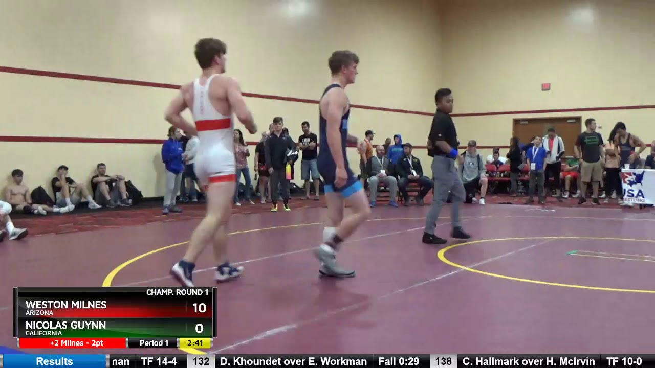 Junior 160 Weston Milnes Arizona Vs Nicolas Guynn California - YouTube