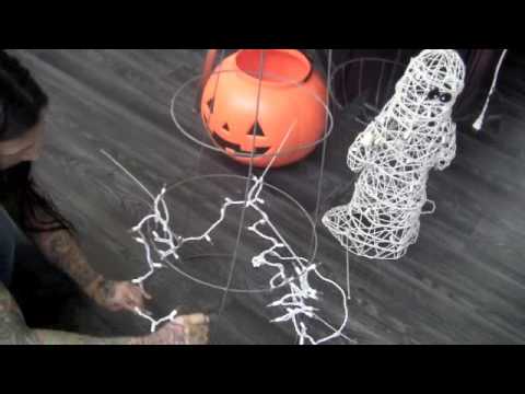 TOO SPOOKY?.... Nah DIY tomato stake ghost - YouTube