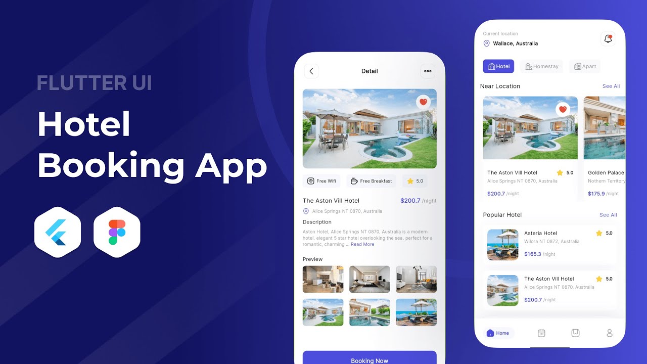 Hotel Booking App - Figma UI to Flutter - YouTube