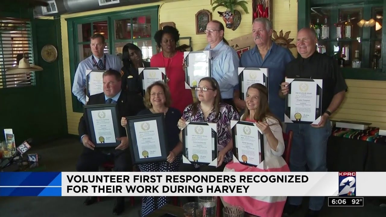 Volunteer first responders recognized for thier work during Harvey ...