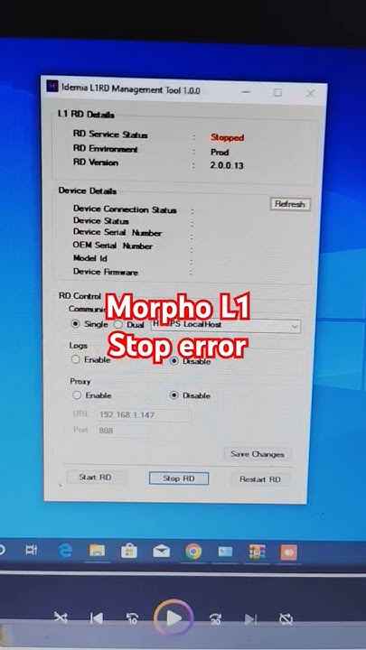 Morpho L1 Stop Problem I Morpho L1 Device Stop Error I L1 Running Program I morpho device error ...