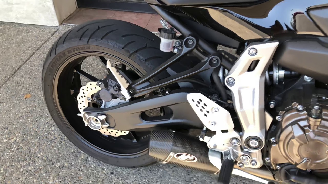 Yamaha MT-07 M4 Slip On Exhaust - YouTube