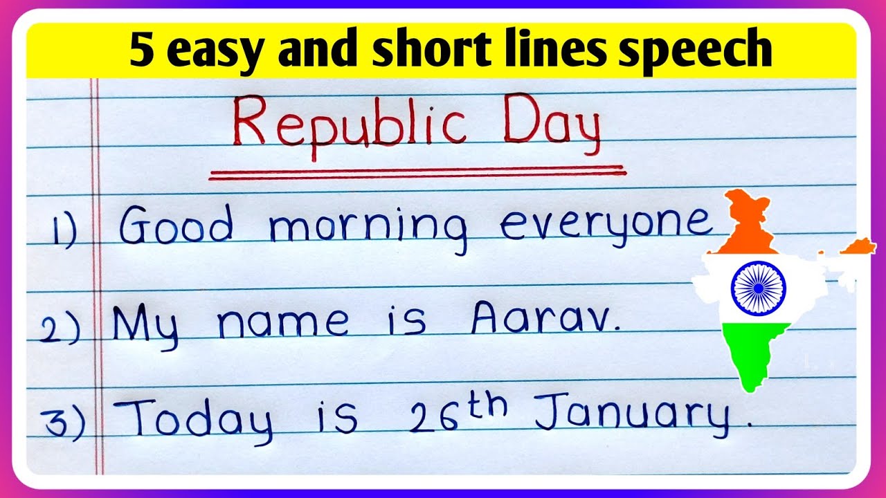 5 lines speech on Republic Day | 5 easy and short lines on Republic Day ...