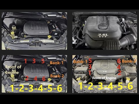 Chrysler Dodge V6 Pentastar 3.6L Engine Firing Order Cylinder Location (Bank-1 and Bank-2) - YouTube